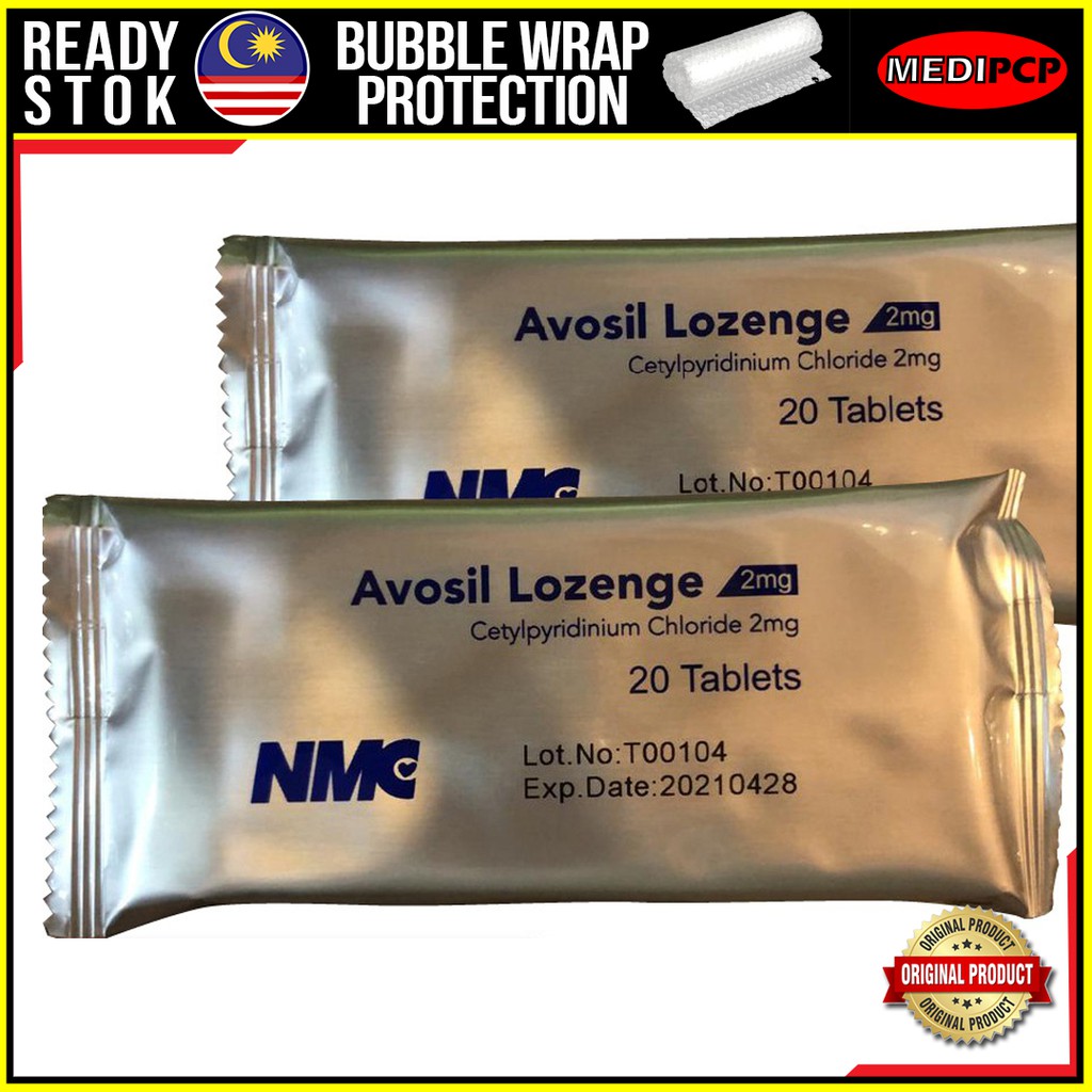 (20 Tablets) UBAT KEMAM - Avosil Lozenge 2mg - MELEGAKAN IRITASI RONGGA ...