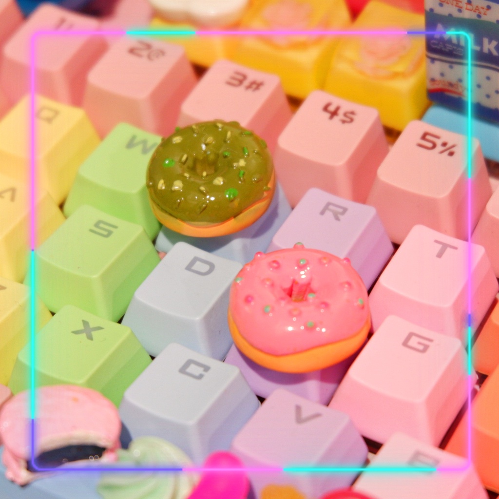 Donut Artisan Kawaii Keycaps for Mechanical Keyboard | Shopee Malaysia