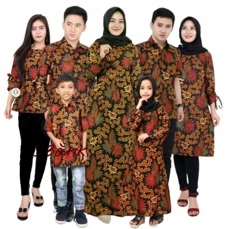 The Latest modern Family batik COUPLE Set Family batik gamis jumbo ...