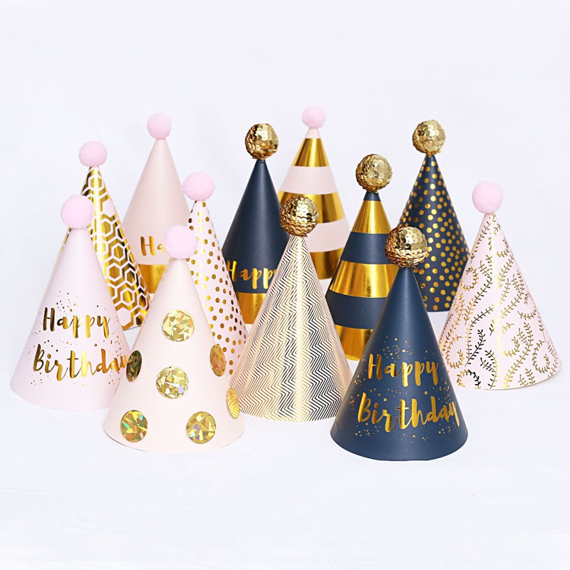 Super Luxurious Pyramid Birthday Hat with Cotton Balls (select models ...