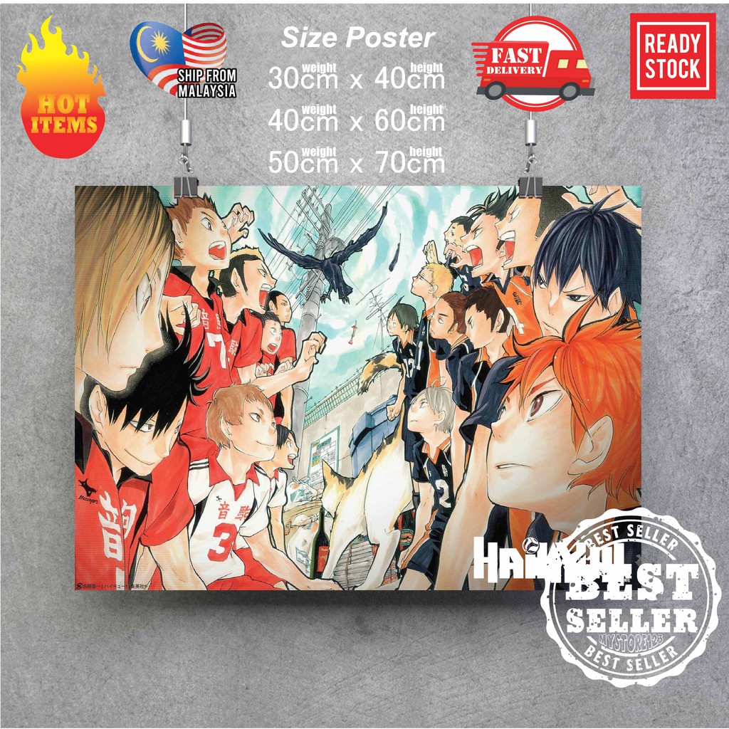 [READY STOCK] Haikyuu!! poster Hinata Shoyo kageyama tobio poster ...