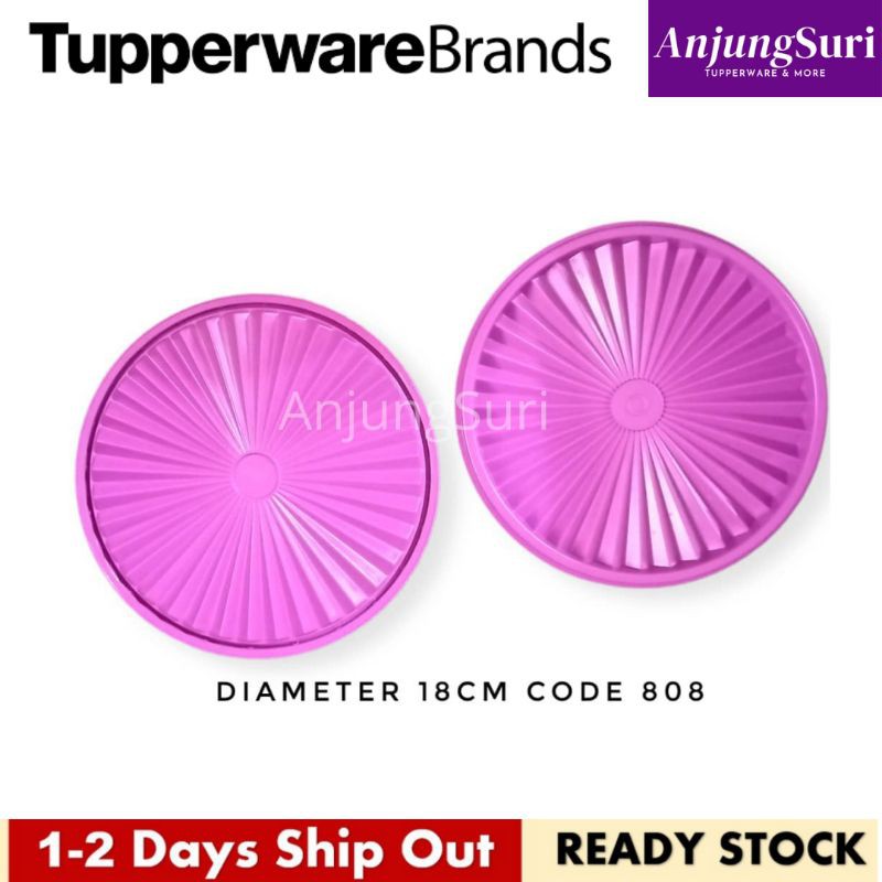 Penutup Bekas Makanan Tupperware Deco Canister Bulat Round Tupperware ...