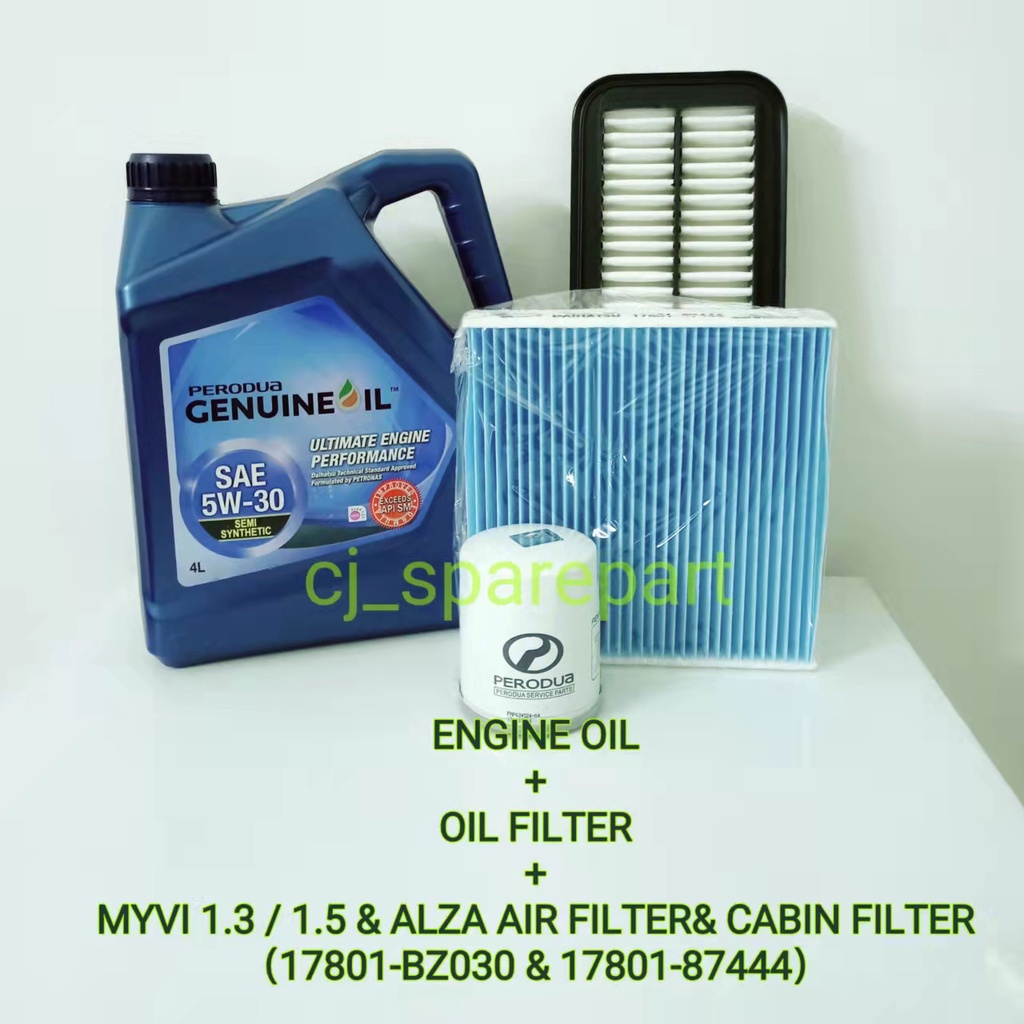 Perodua 5W-30 Semi Synthetic Engine Oil New Packing Blue 5W30 4L + Oil ...