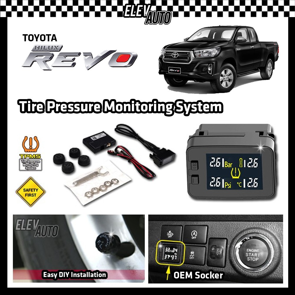 Toyota Hilux Revo Tire Pressure Monitoring System TPMS (SIRIM Certified ...