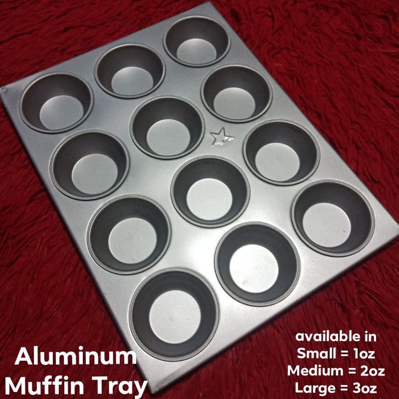 Aluminum Muffin Tray / Cupcake Tray (12 holes) | Shopee Malaysia