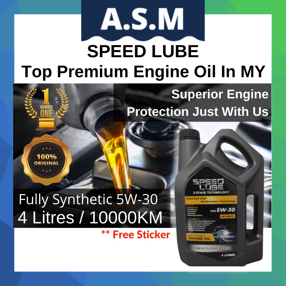 Ready Stock SpeedLube 4L 5w30 / 0w20 Fully Synthetic SN Premium Engine ...