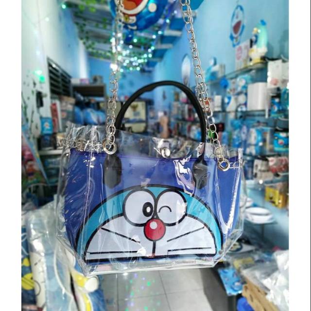 Doraemon's Transparent Mica Handbag + Bag | Shopee Malaysia