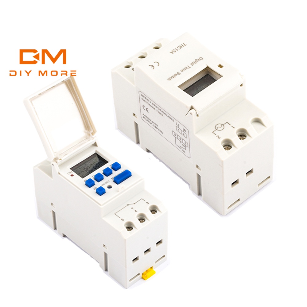 DIYMORE Programmable Digital LCD Time Relay Switch Control Timer 12V ...