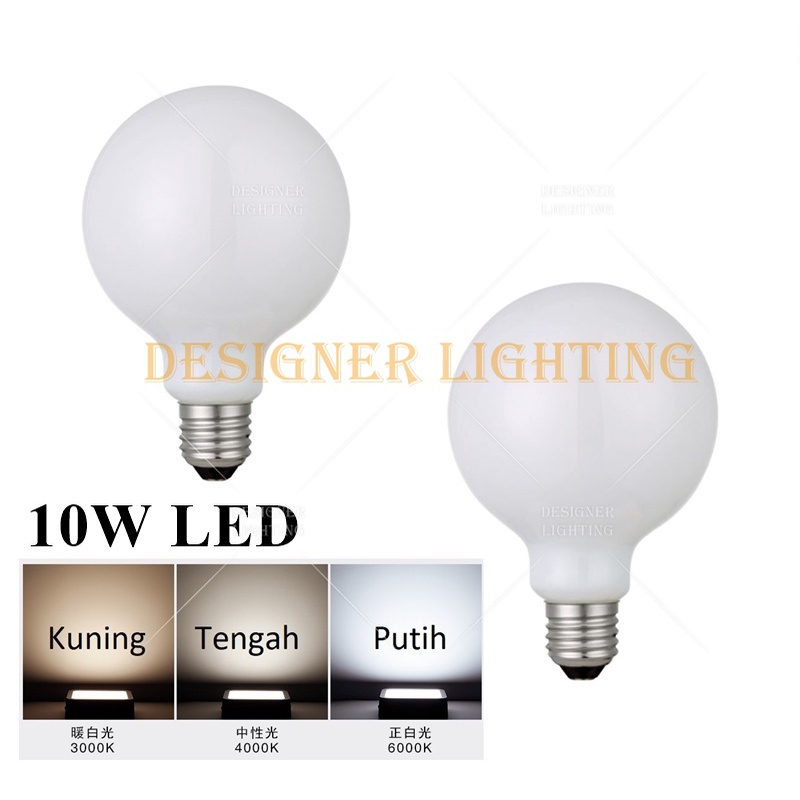 G80 Led E27 Globe Bulb 10w Daylight 3 Colour | Shopee Malaysia