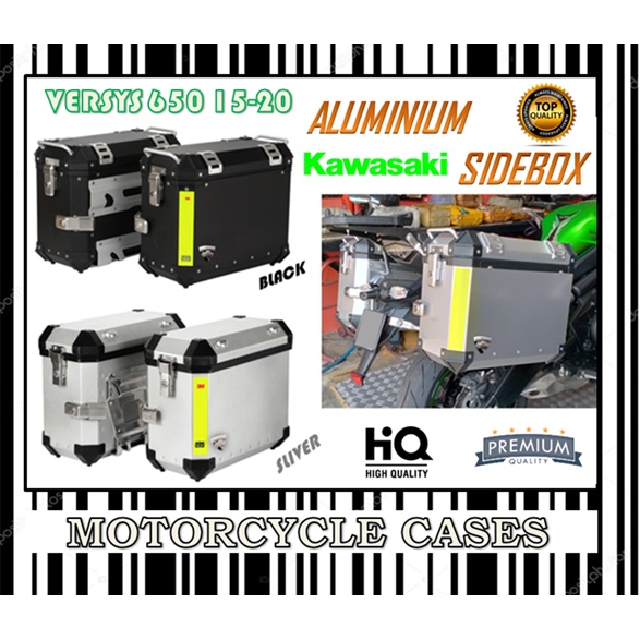 KAWASAKI VERSYS 650 15-23 FULL ALUMINIUM SIDE BOX HIGH QUALITY WATER ...