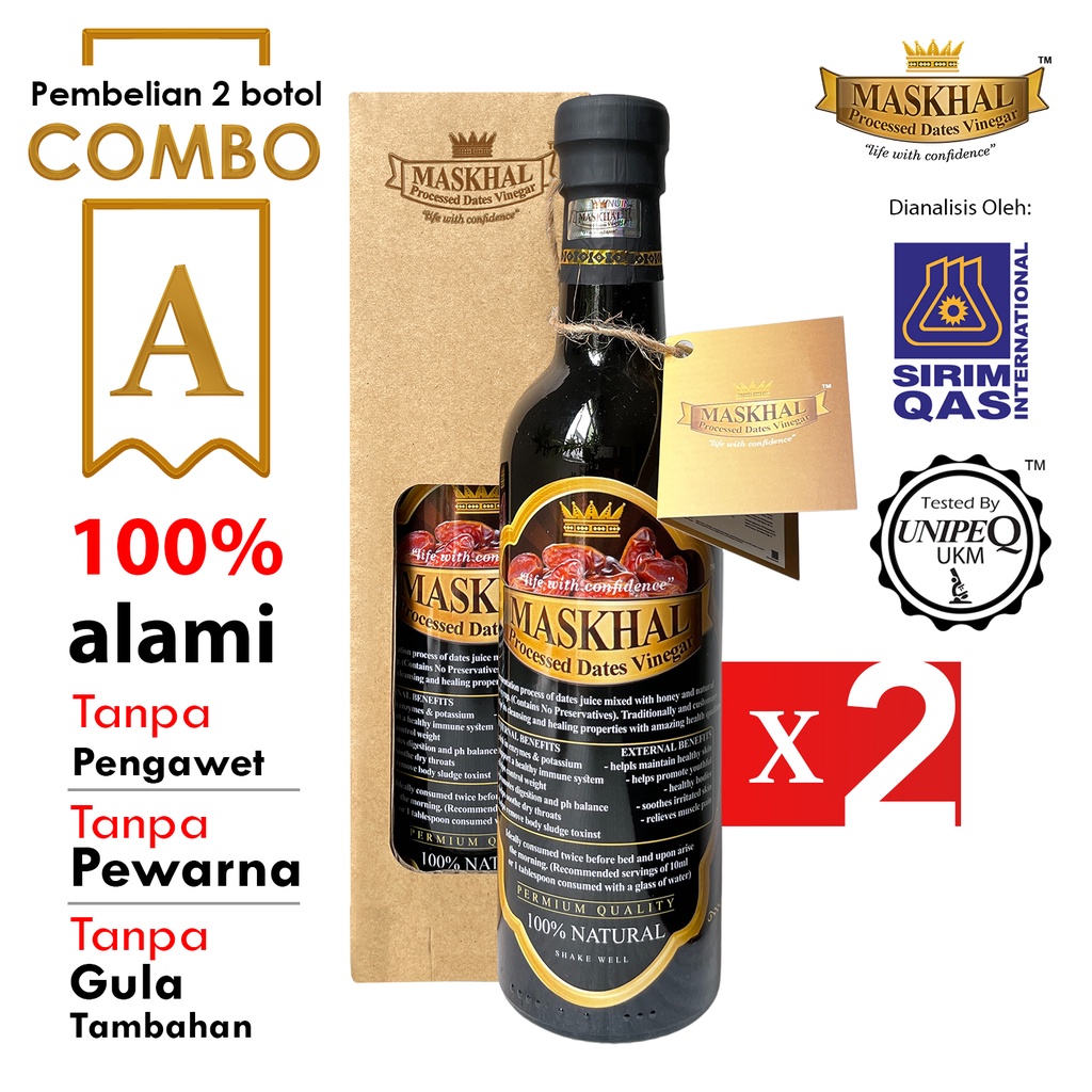 Maskhal Dates Vinegar Combo A [2 Botol - 375ml] | Shopee Malaysia