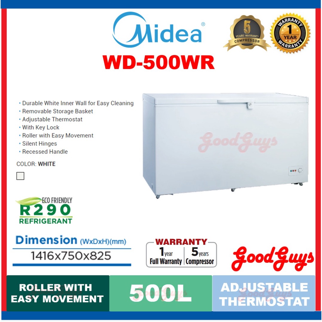 [Seller's Own Fleet] Midea WD-500WR Chest Freezer 500L (WD500WR ...