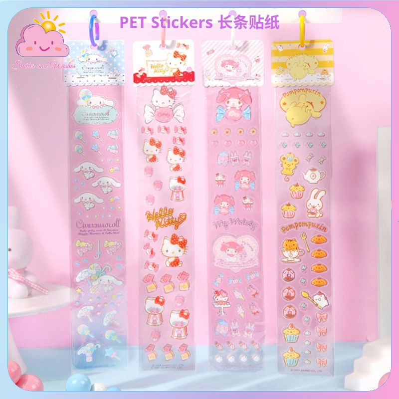 PET Stickers(Set of 4) Sanrio Characters Cute Diary Journal Book DIY ...