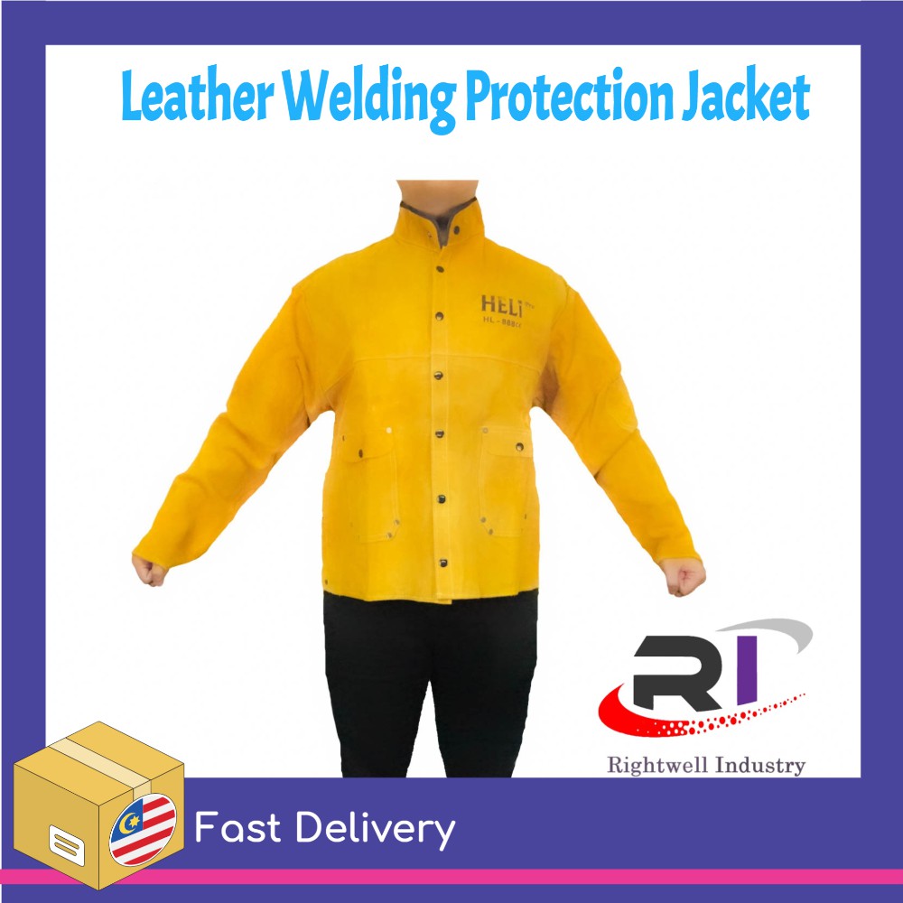 HELI Leather Welding Protection Jacket | Shopee Malaysia