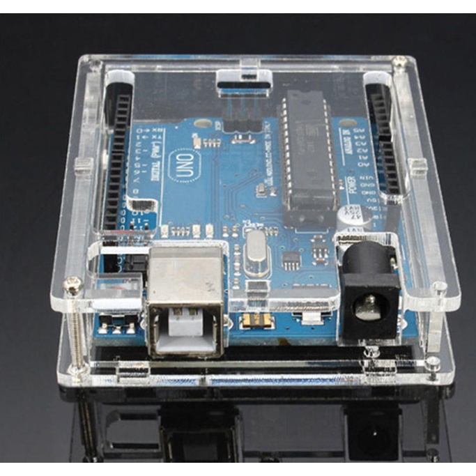 Arduino UNO R3 DIP SMD Acrylic Transparent Cover Casing Box Enclosure ...