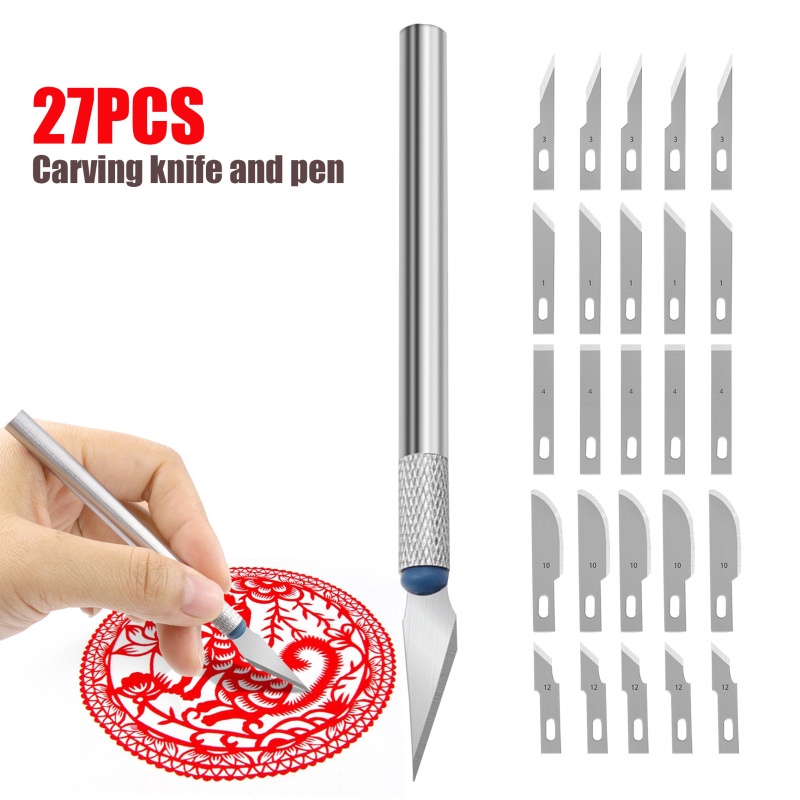 Art Blades 27Pcs Knife Blades Precision Craft Knife Set For DIY Artwork ...