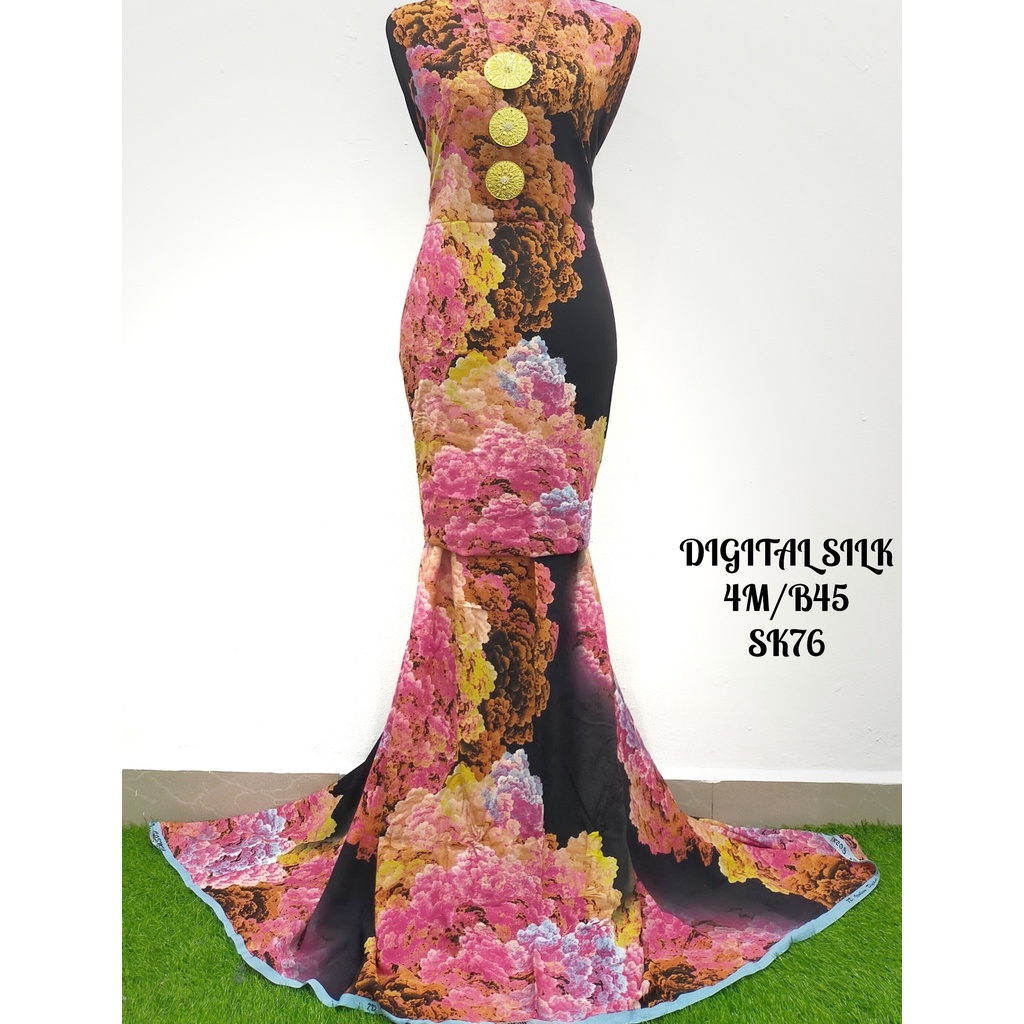 KAIN DIGITAL SILK(4 meter) | Shopee Malaysia