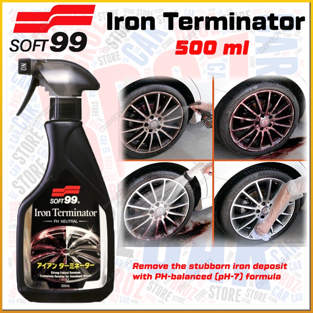 🧴Soft 99 Iron Terminator 500ML Sport Rim Wheel Cleaner For Car Motorbike Fallout Remover Untuk ...