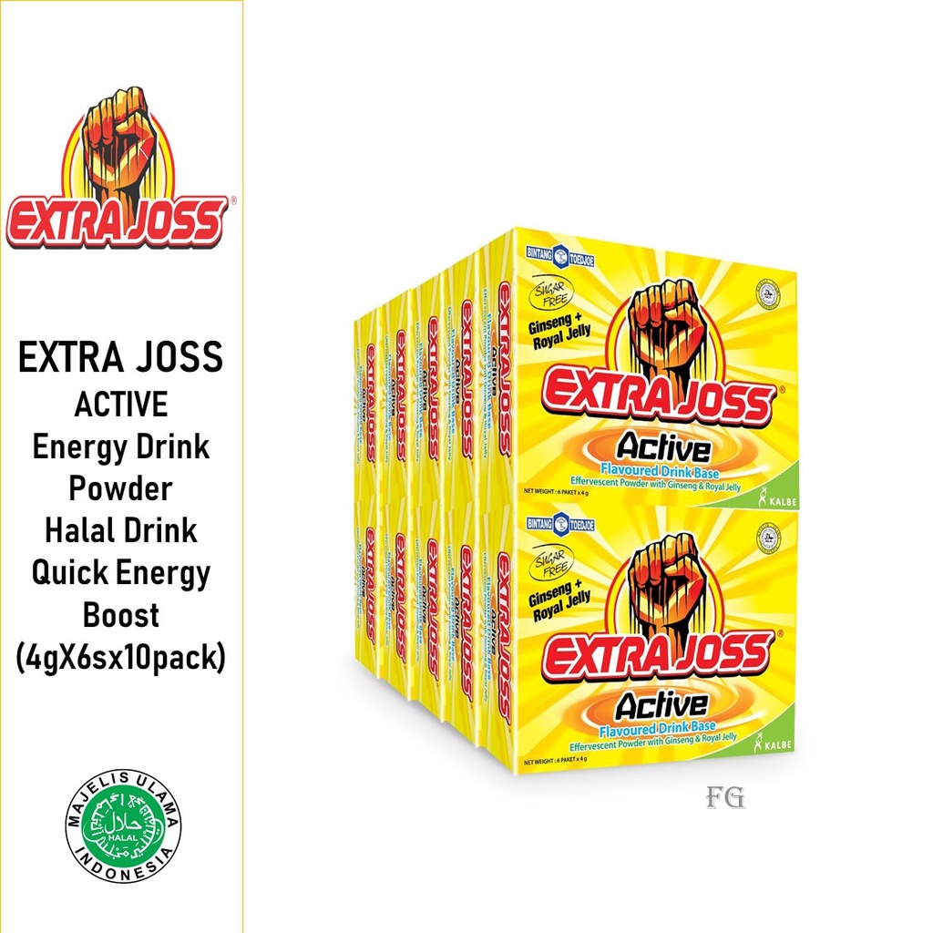Extra Joss Active Energy Drink Powder 4gX6sX10pack | Shopee Malaysia