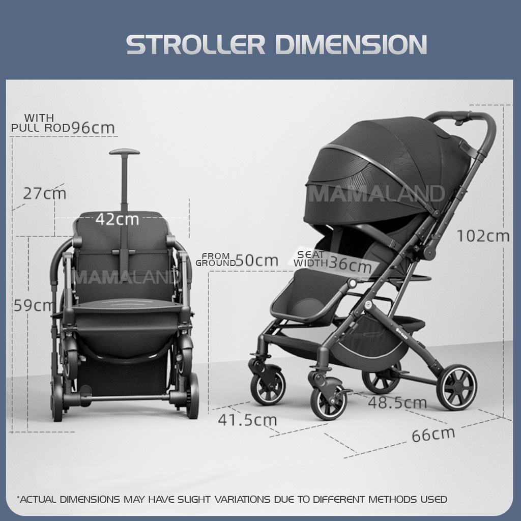 Mamaland Hibaby Elite Two Way Facing Parent Facing Travel Compact Fold ...