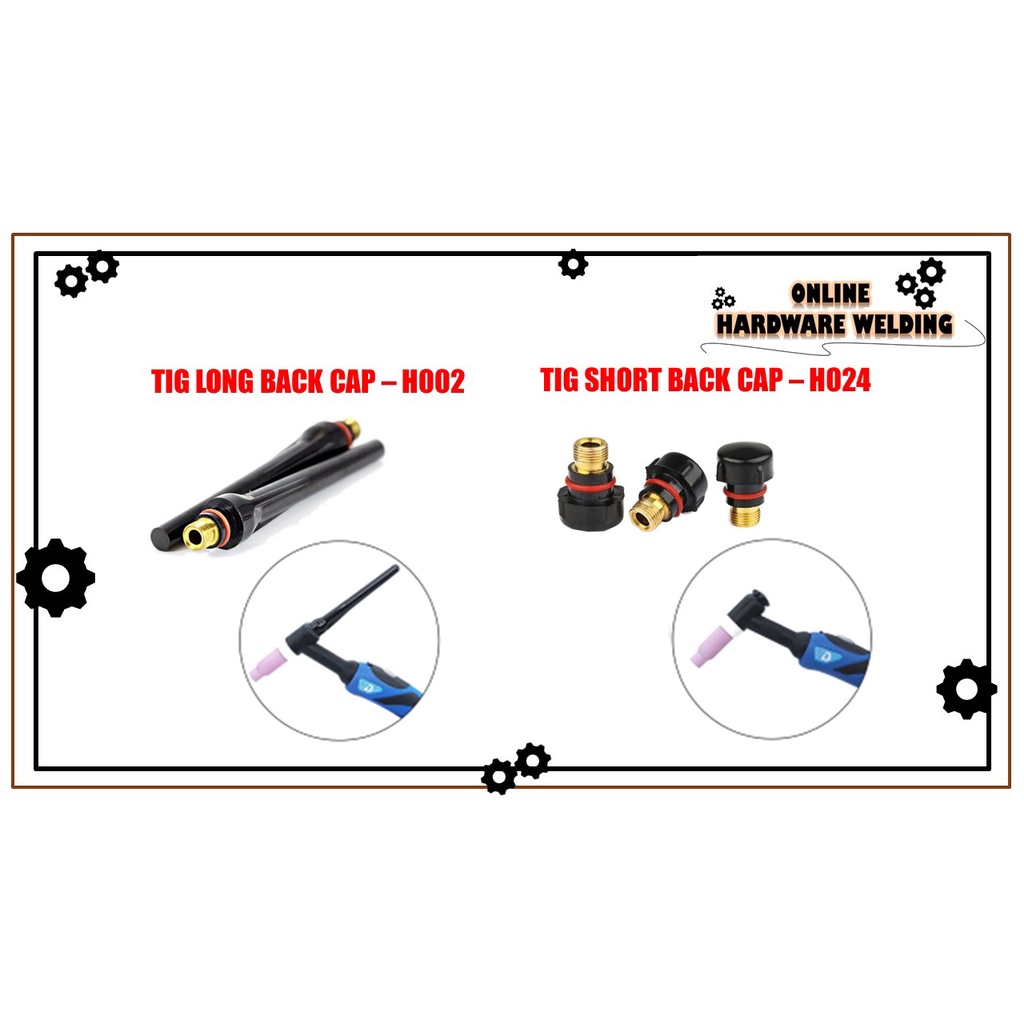 TIG Welding Short & Long Back Cap Welding Torch Accessories [ H024 ...