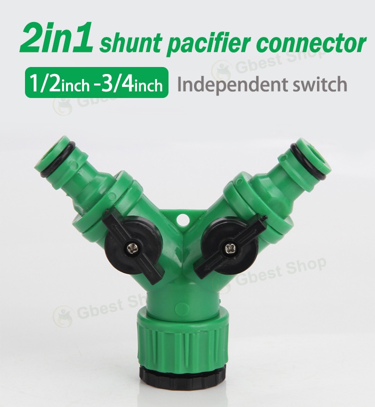 2 Way Connector Y Shape Water Pipe Hose Pipe Splitter Garden ...