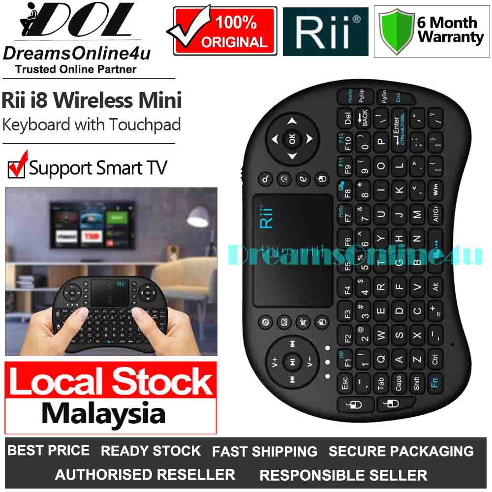Riitek Rii Mini i8 Wireless Keyboard with Sensitive Multi-finger ...