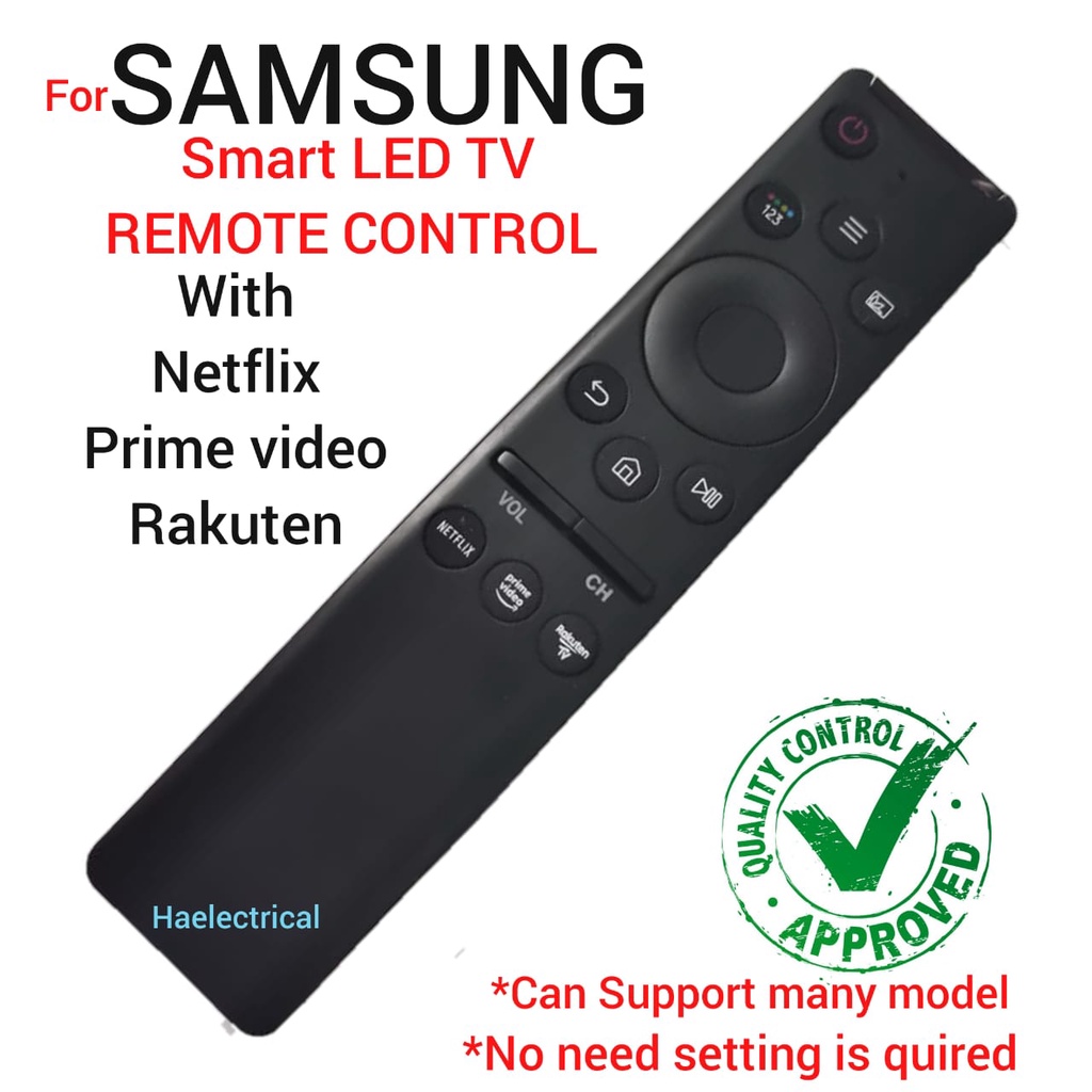 Samsung smart tv remote control with Netflix, Prime Video, Rakutan TV ...