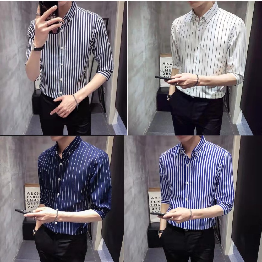 Classic Men's T-Shirt Seven-Point Sleeve Four Different Patterns For ...