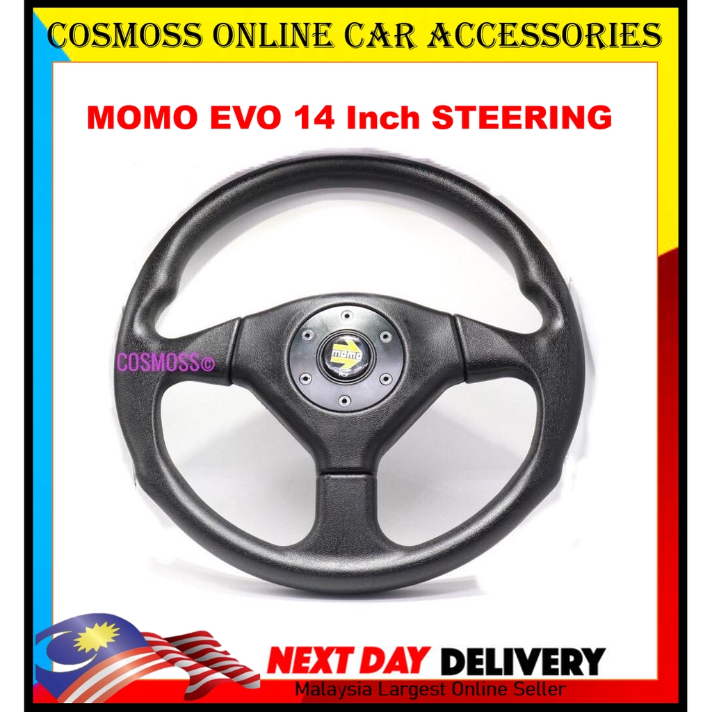 MOMO EVO 3 14 INCHS CAR STEERING WHEEL | Shopee Malaysia