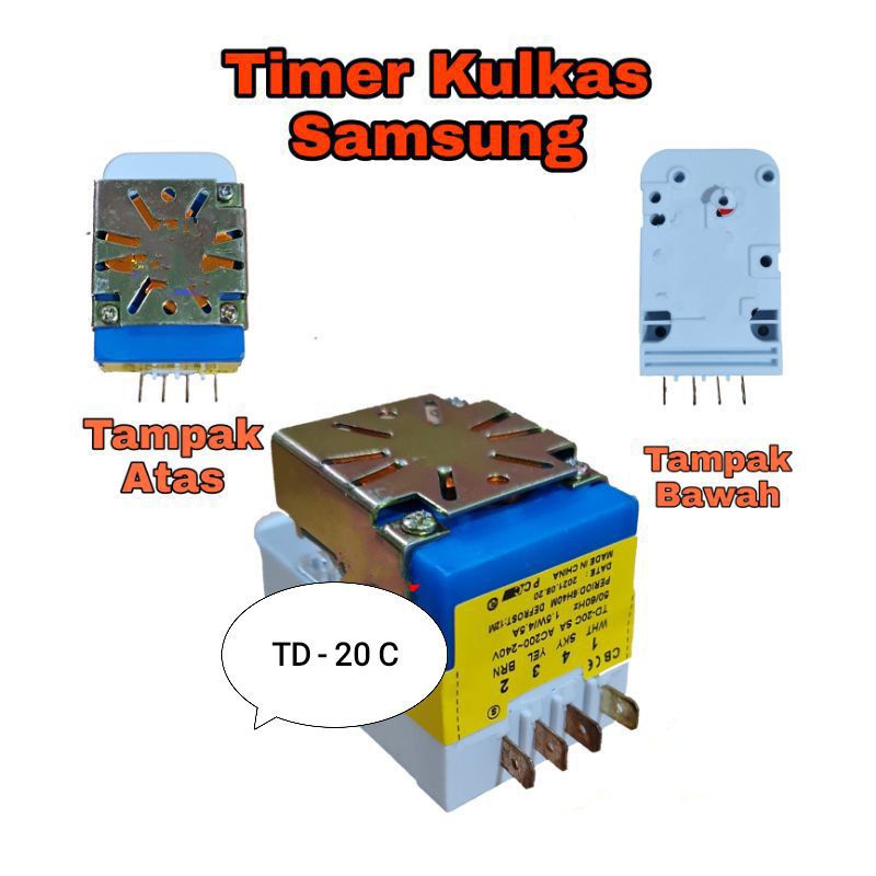 Samsung 2 door refrigerator Timer defrost timerTD-20AC 220V | Shopee ...