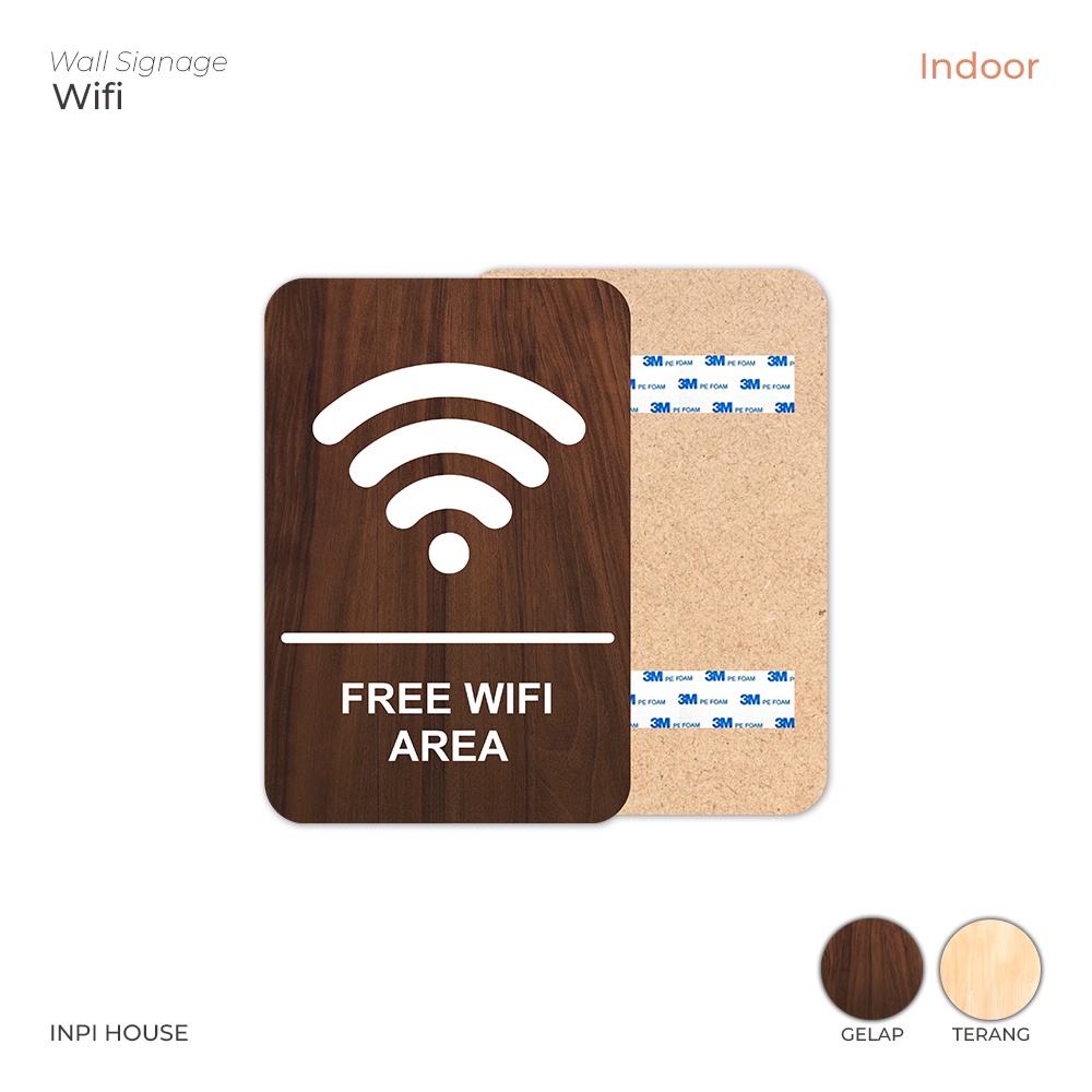 Area free wifi sign board - Brown | Shopee Malaysia