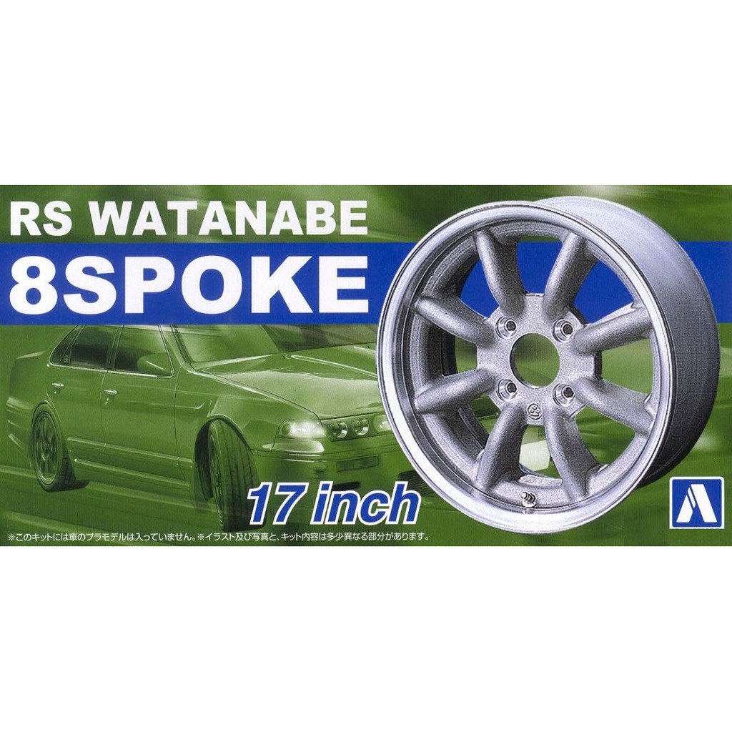 Car Model 1/24 Aoshima 17 Inch Wheel - RS Watanabe 8 Spoke Plamo ...