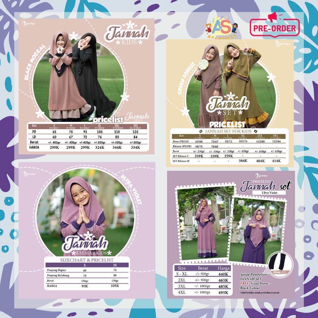Open PO!! Set JANNAH BY AYUNDYA | Shopee Malaysia