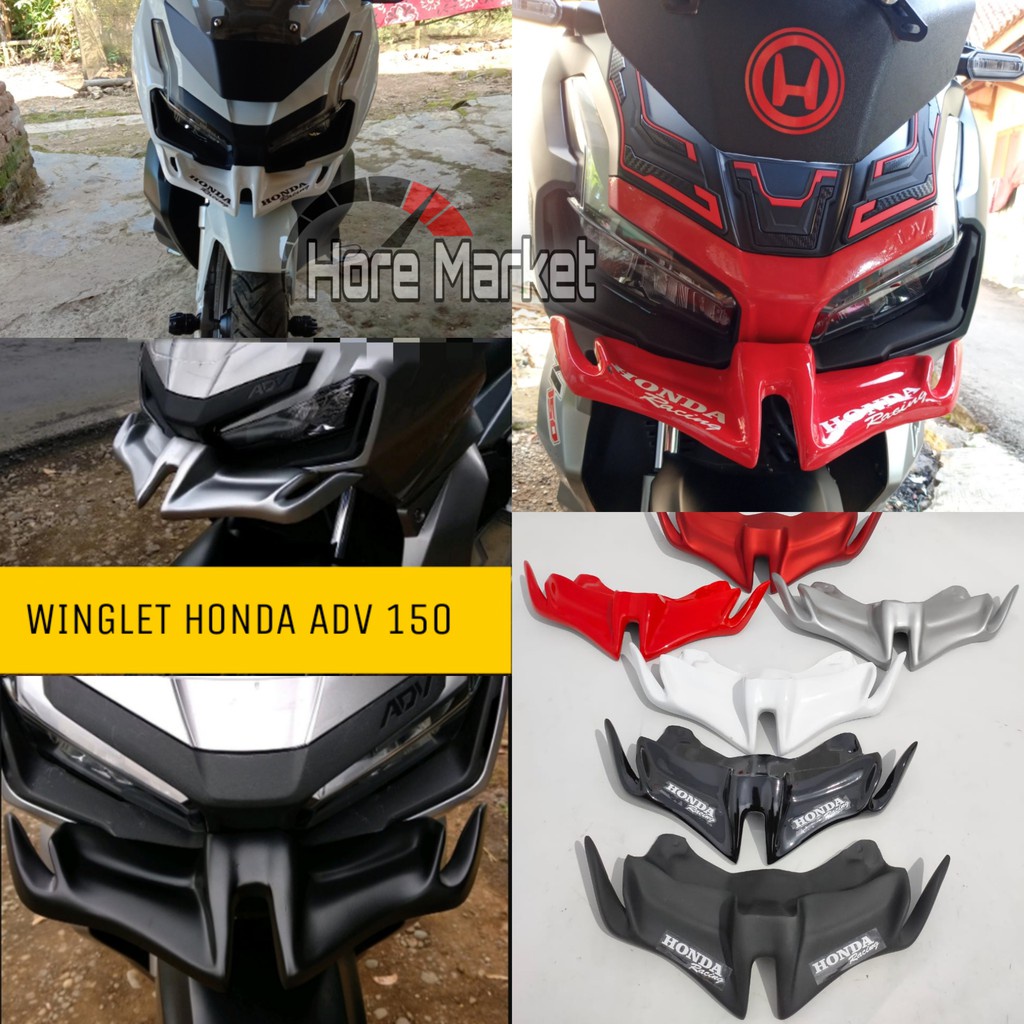 HONDA ADV150 WINGLET Front Winglet Front Fairing FIBRE 2022 NEW DESIGN ...