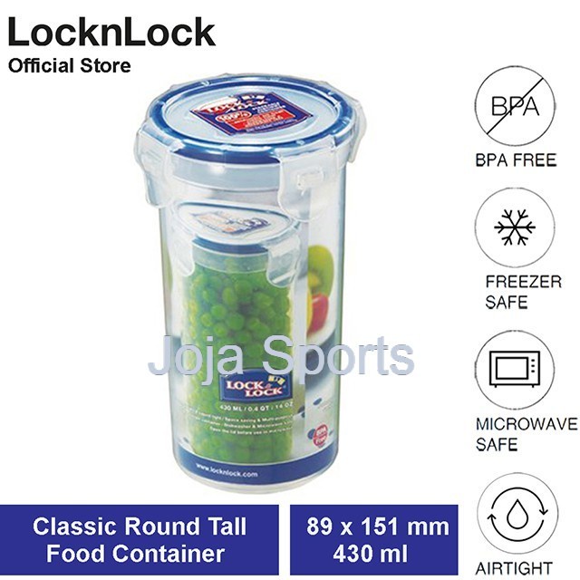 LocknLock HPL931L Round Tall Container (430ml) ( elianware tupperware ...