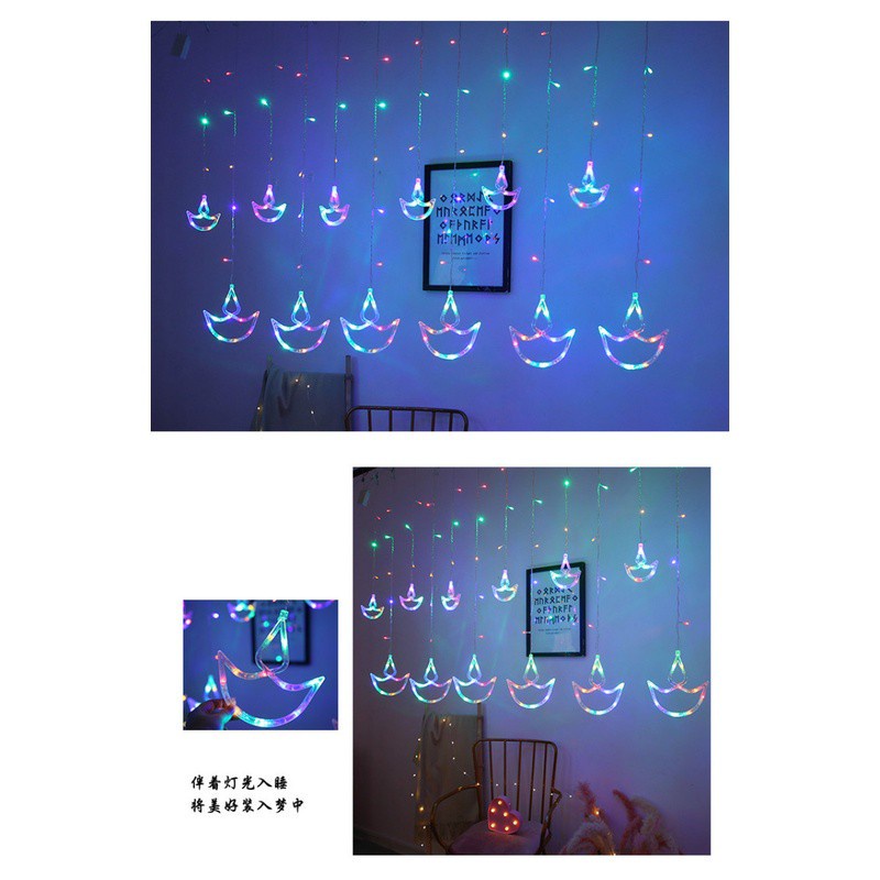 2025 Deepavali LED Curtain Lamp Deepavali Decoration item Happy Diwali ...
