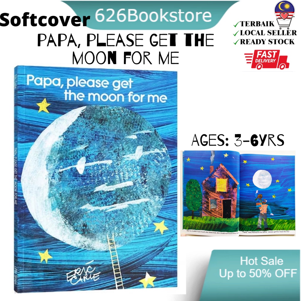 [626Book] Papa Please Get the Moon For Me Softcover A4 Size Bedtime ...