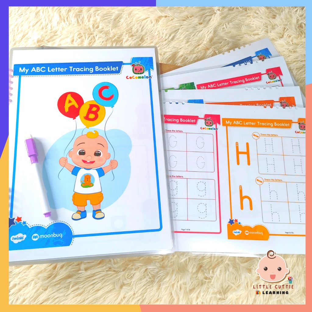 Little Cuttie Laminated Letter Tracing A-Z Alphabet Practise Montessori ...