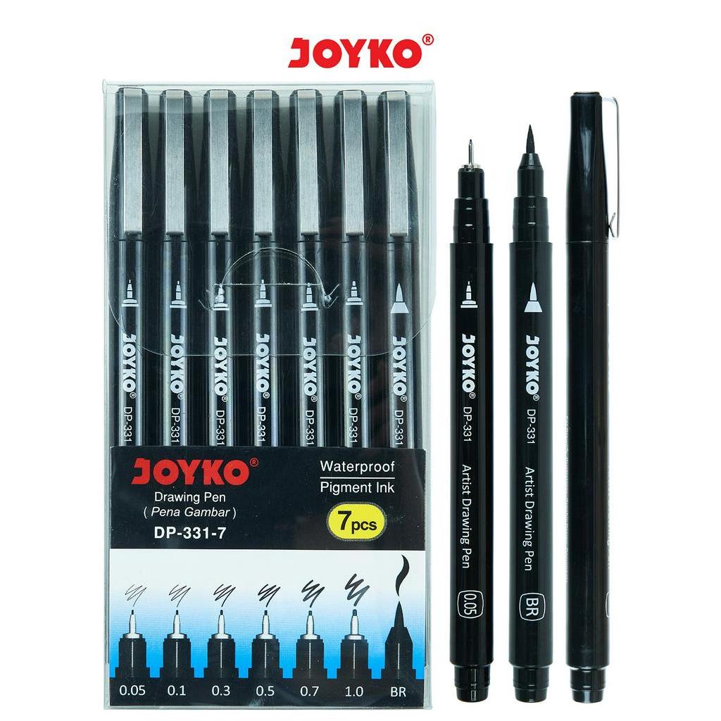 Drawing Pen Joyko DP-331-7 Drawing Pen 1 Set of 7 Pcs | Shopee Malaysia