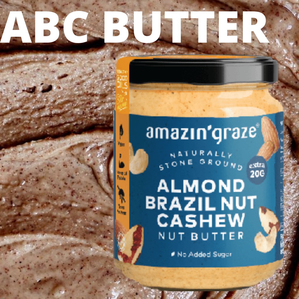 Amazin' Graze ABC Butter Almond Brazil Nuts Cashews 200g Halal ( Vegan ...