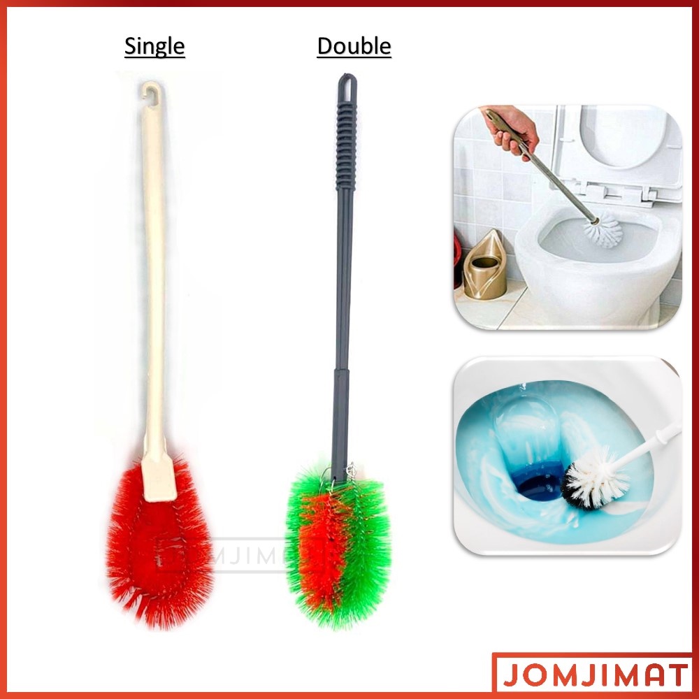 Toilet Brush With Plastic Handle 19"inch Single/Double/ Plastik Berus ...