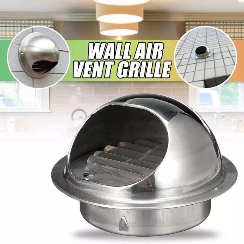Stainless Steel Cooker Hood End Cap Ducting Cap Wall Cap 4" / 6 ...