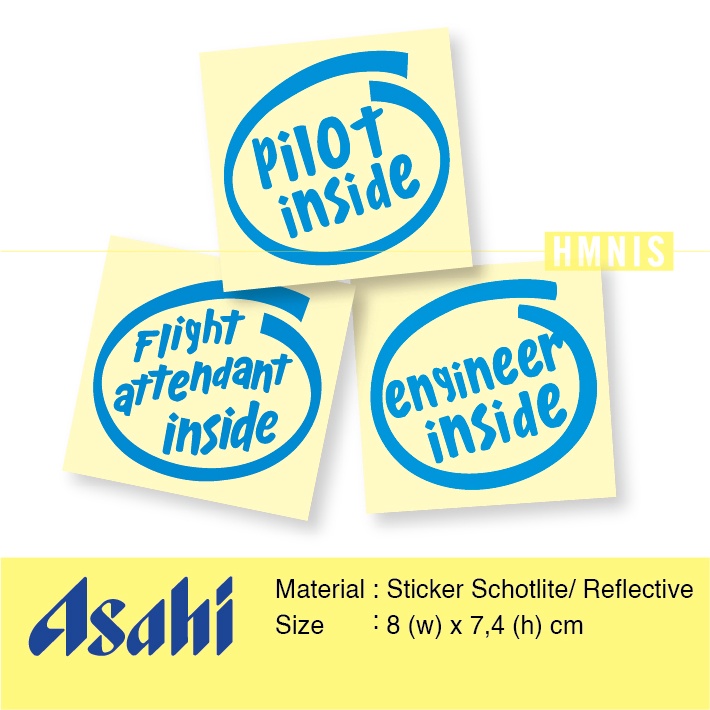 Pilot Inside Sticker, Flight Attendant Inside, Engineer Inside. Aviator ...