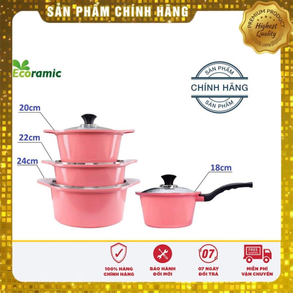 Set of 4 Korean V-Line Ecoramic Magnetic Bottom Stone Pots Size 18-20 ...