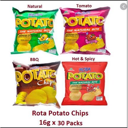 Rota Potato Chips 16g X 30 Packs | Shopee Malaysia