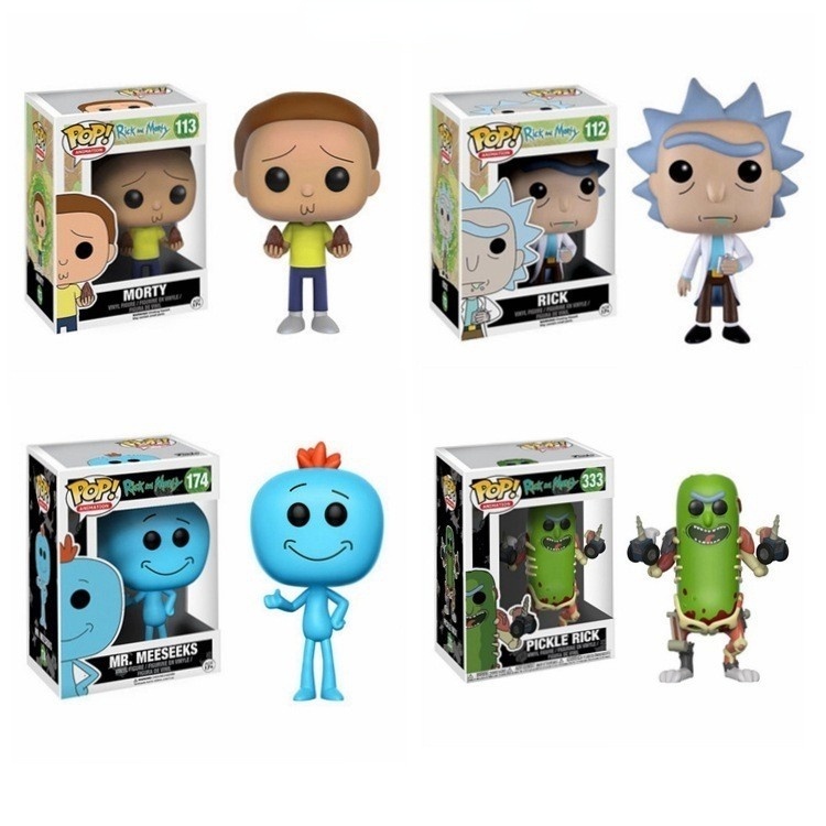 Funko Pop! (Rick and Morty) Morty Rick Pickle Rick Mr. Meeseeks 174 113 ...