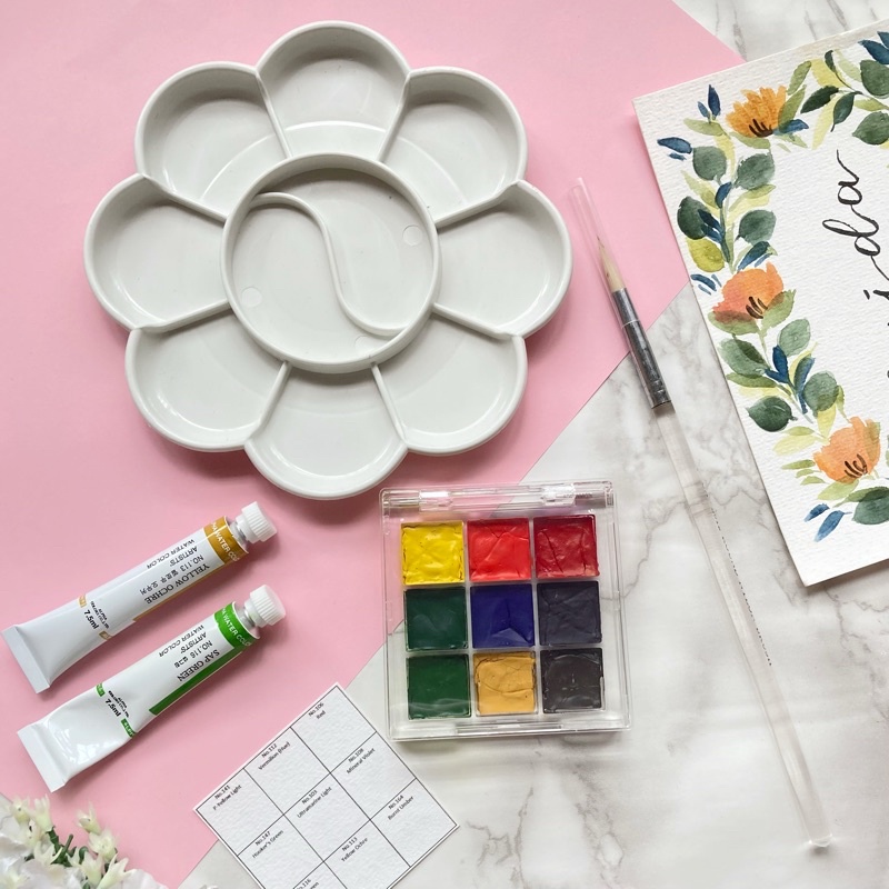Starter Kit - Watercolour Paint (Alpha Artists Watercolour) | Shopee ...