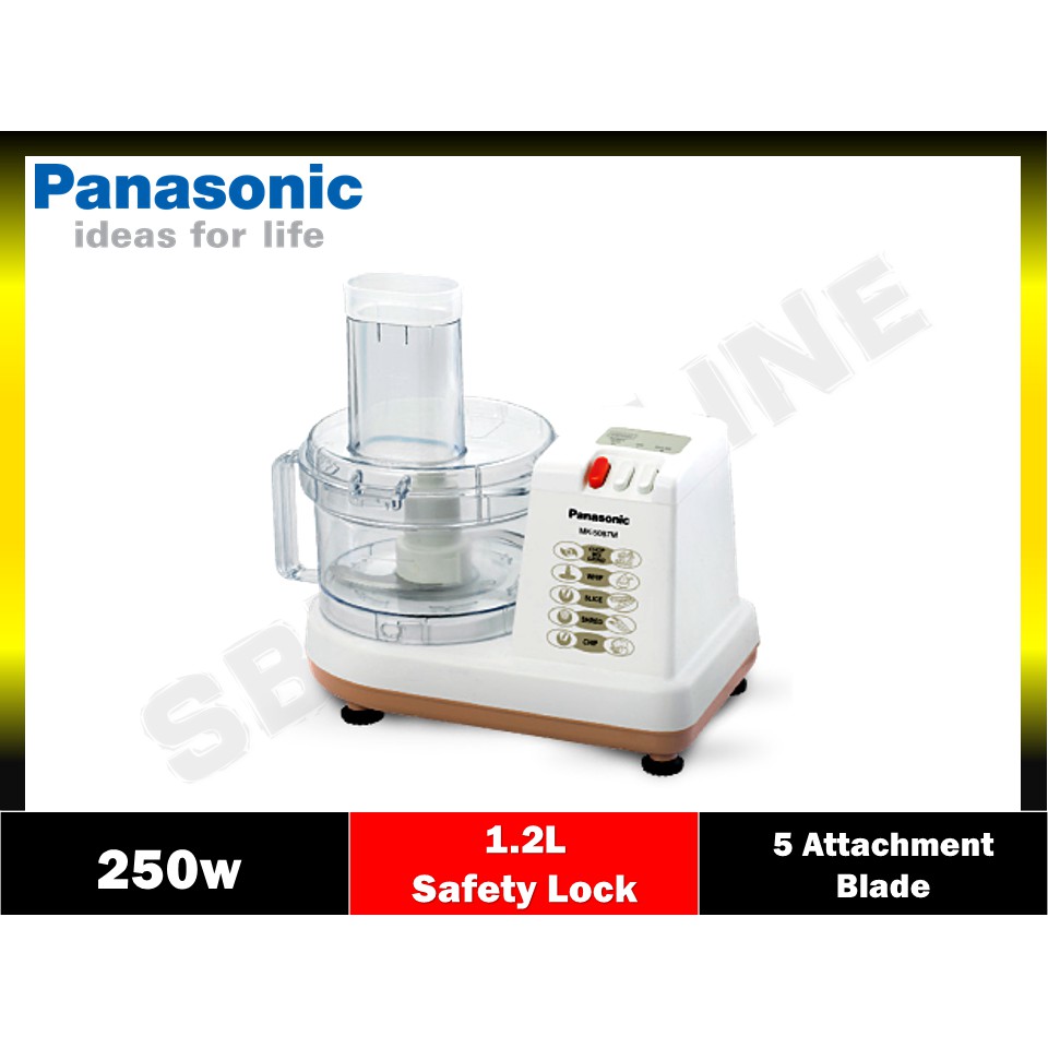 { READY STOCK } PANASONIC MK-5087M-NS FOOD PROCESSOR WITH 5 ATTACHMENT ...