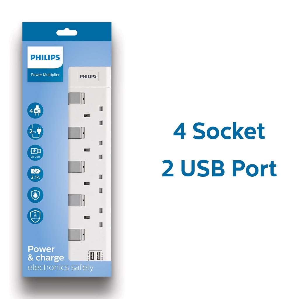 Philips Extension Socket SIRIM Certified Multiple Plug Power Strip ...